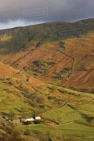 House In A Valley, England - Stock Photo - Dissolve