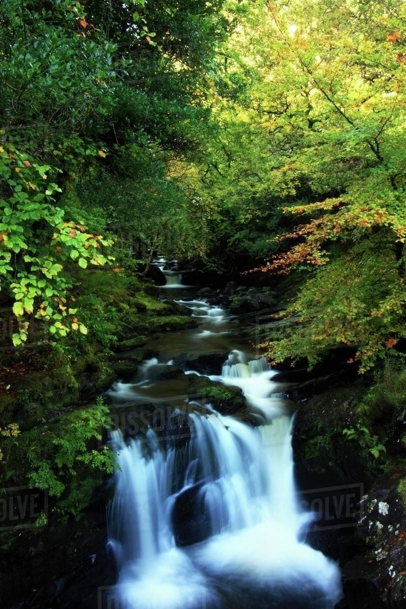 Torc Waterfall, Killarney National Park, County Kerry, Ireland - Stock ...