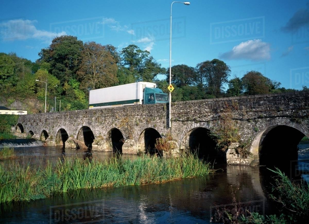 Truck On A Small Bridge; Slane, Co Meath, Ireland - Royalty-free Stock ...