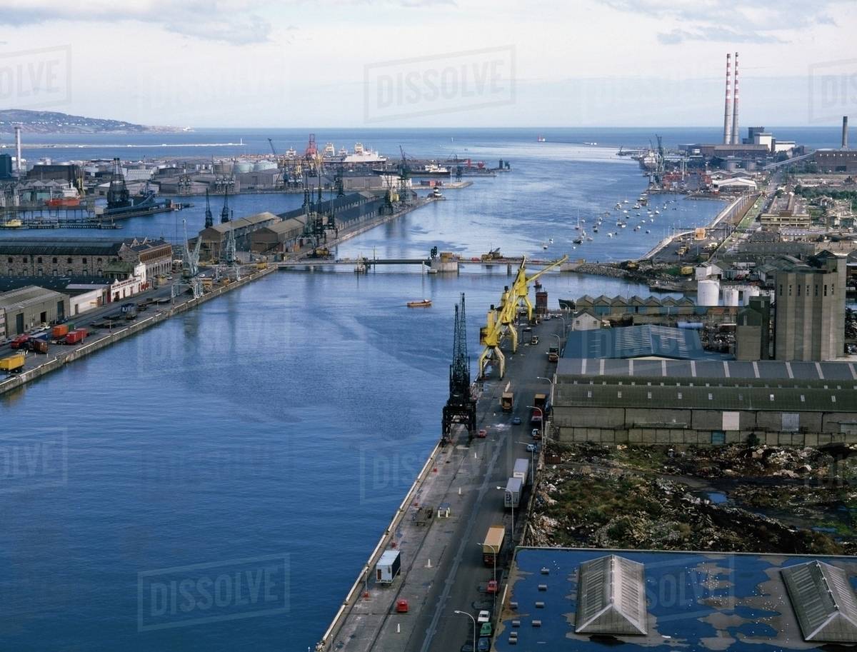 Docks; Dublin, County Dublin, Ireland - Royalty-free Stock Photo | Dissolve