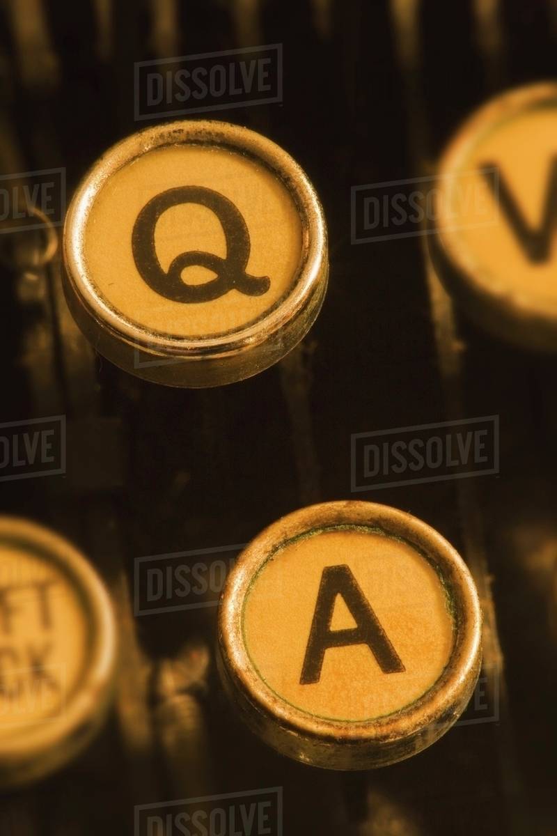 Q And A Keys On Old Manual Typewriter - Royalty-free Stock Photo | Dissolve