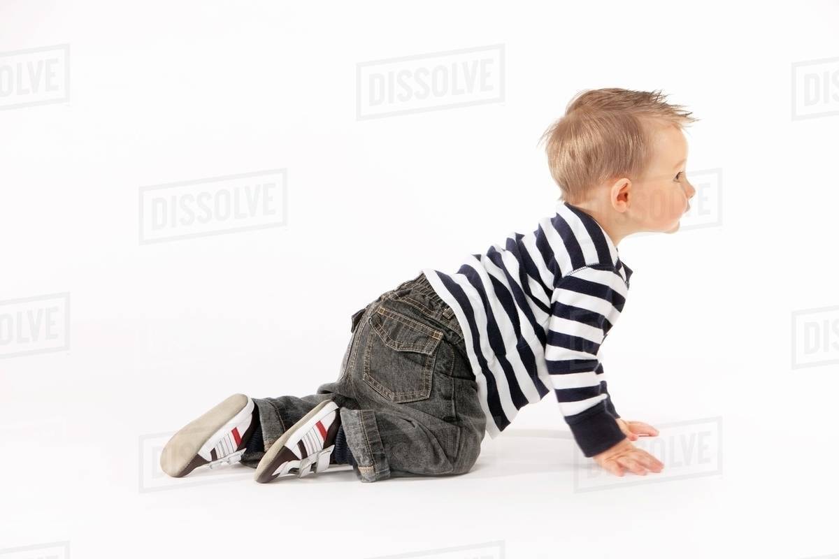 Little Boy Crawling - Royalty-free Stock Photo | Dissolve