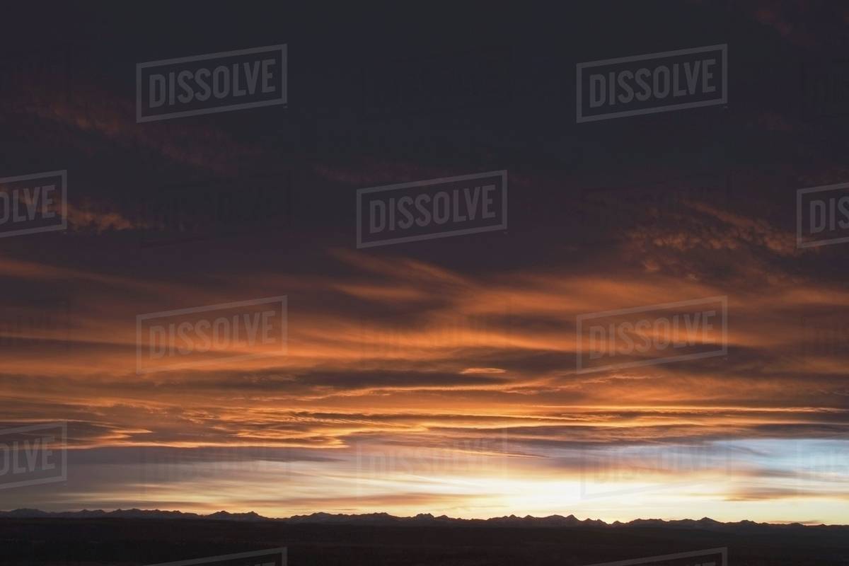 Chinook Clouds At Sunset, Alberta, Canada - Stock Photo - Dissolve
