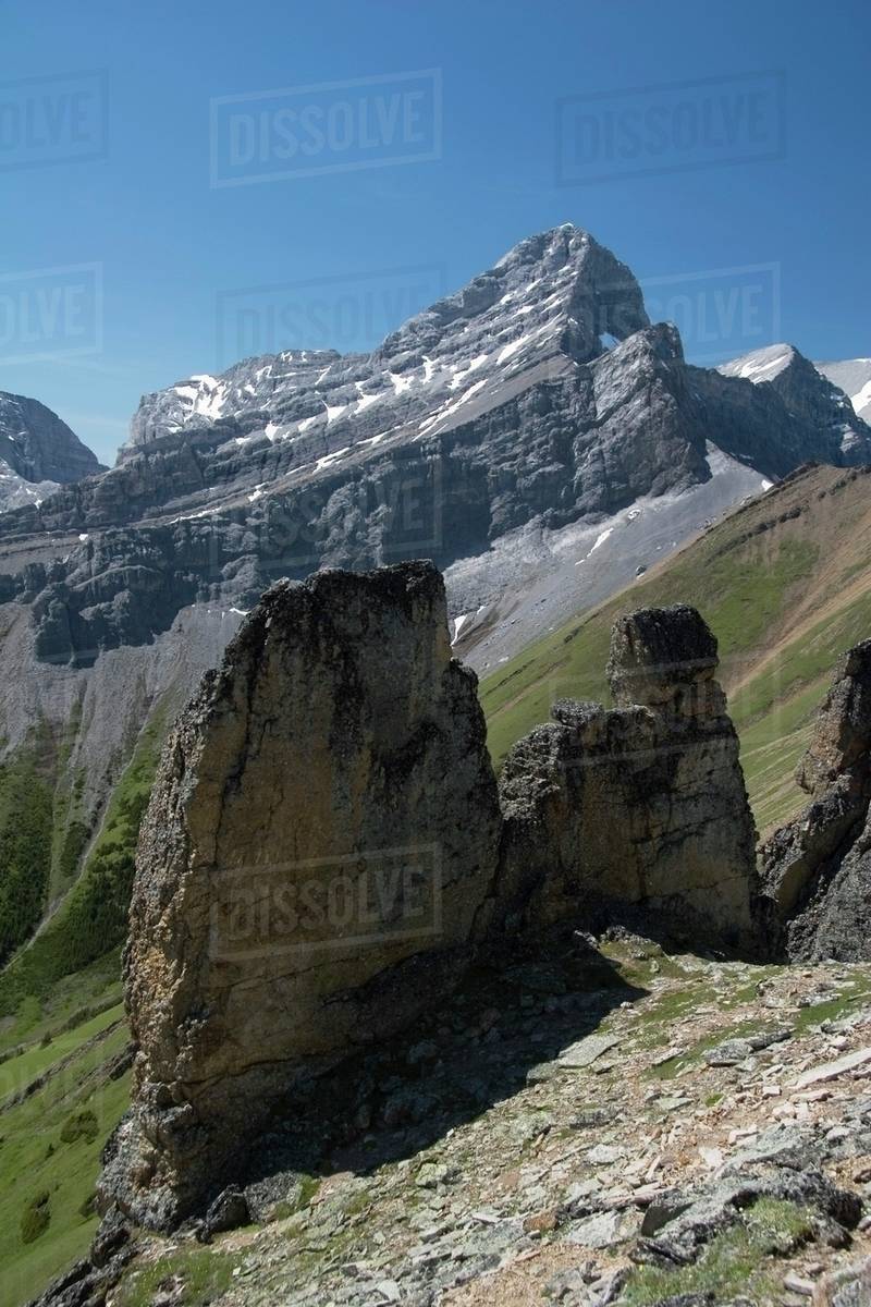 Kananaskis Country, Alberta, Canada; Rock Formations And Mountains From ...