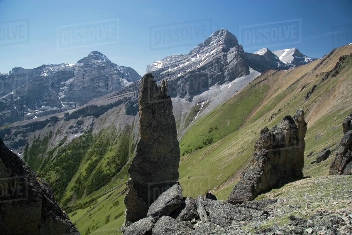 Kananaskis Country, Alberta, Canada; Rock Formations And Mountains From ...