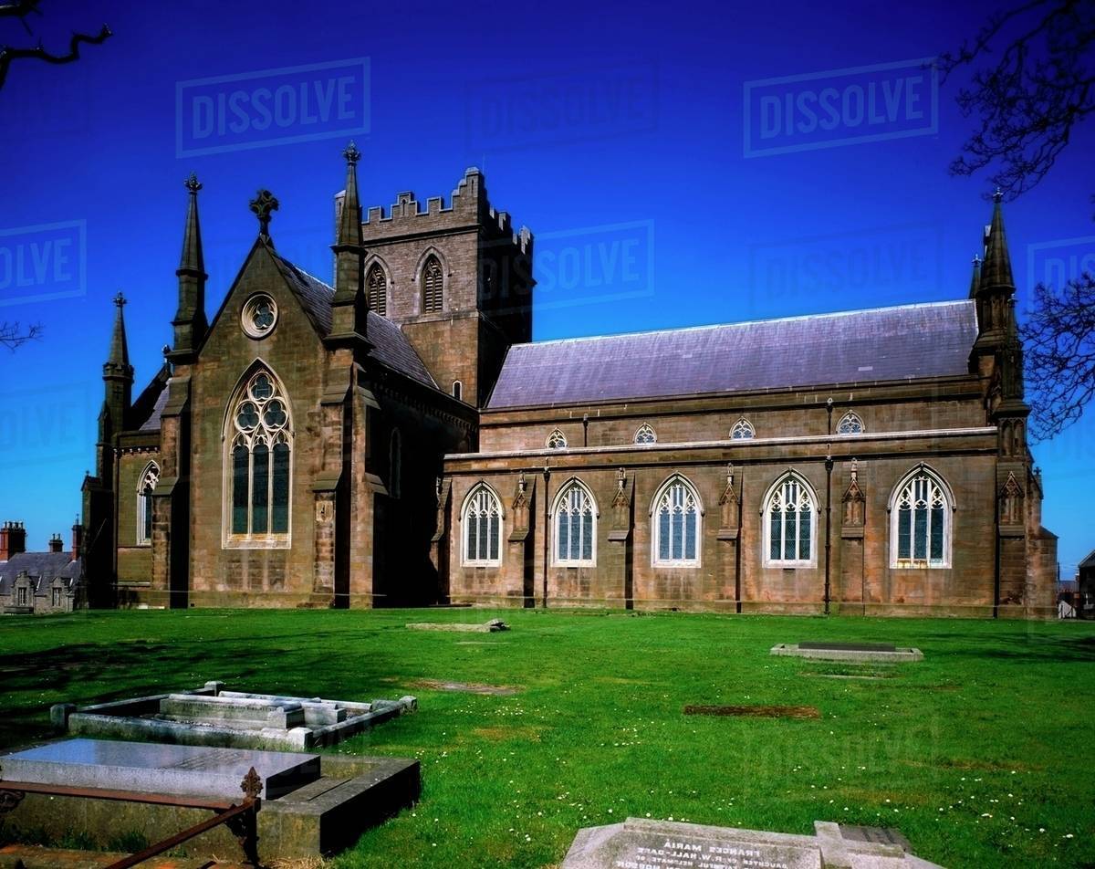 St Patrick's Cathedral; Armagh, County Armagh, Ireland - Stock Photo ...
