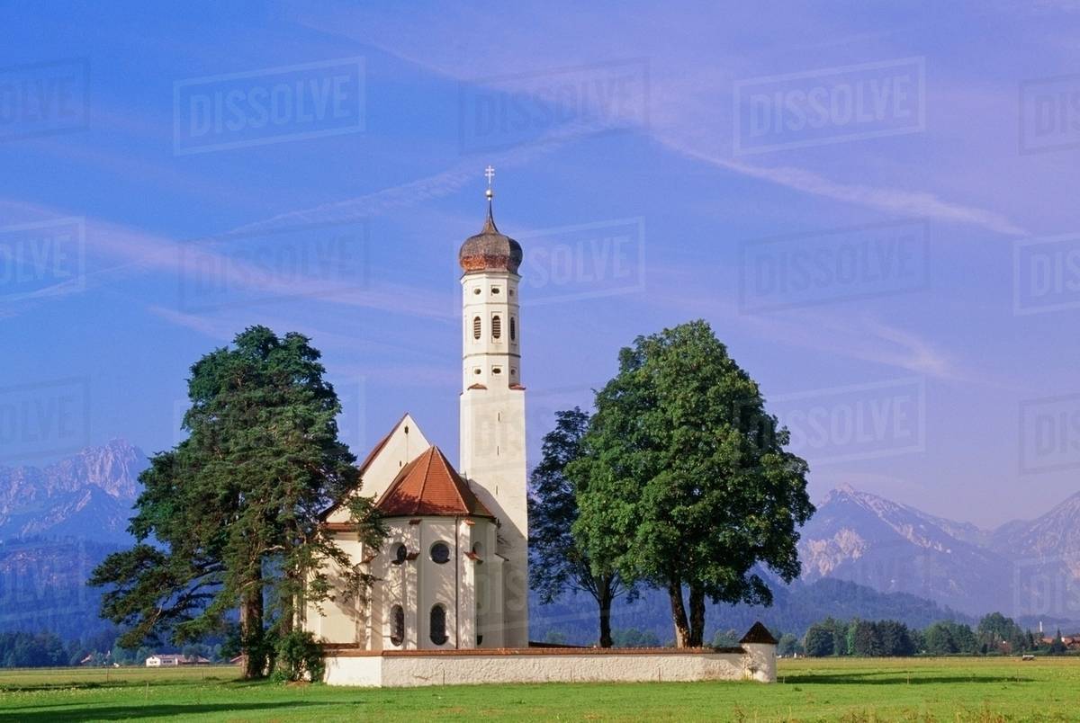 Bavarian Church Near Fussen, Bavaria, Germany - Royalty-free Stock ...