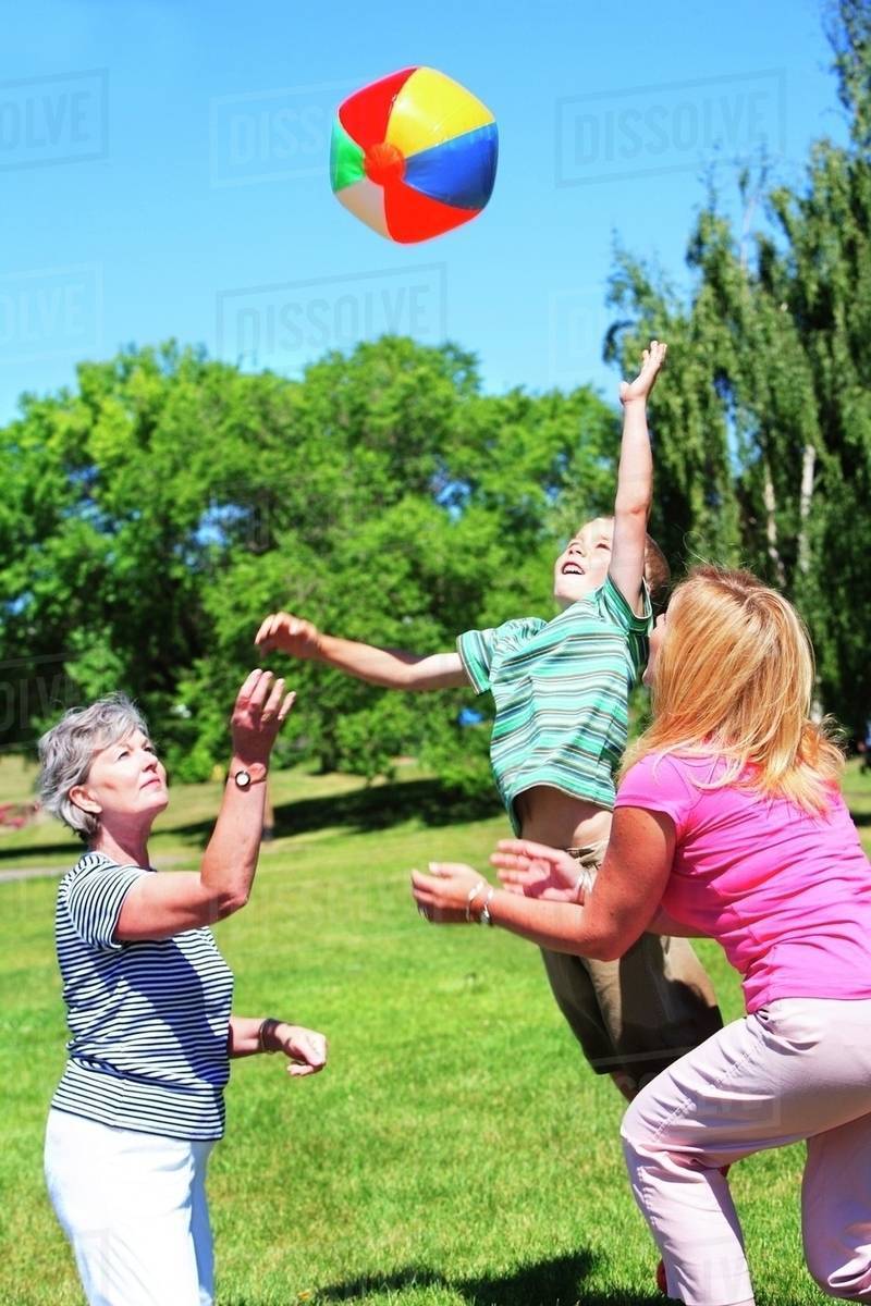 Family Playing With A Ball - Royalty-free Stock Photo | Dissolve