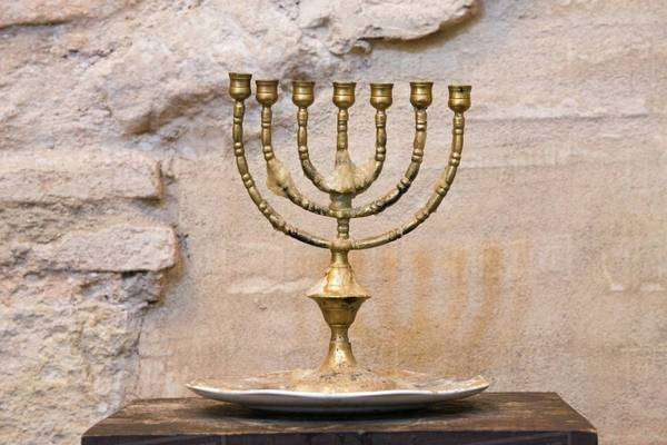 Cordoba, Cordoba Province, Spain; Menorah In The Medieval Synagogue In ...
