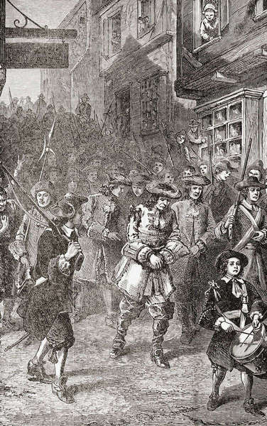 The arrest of Governor Andros during the 1689 Boston revolt. Sir Edmund ...