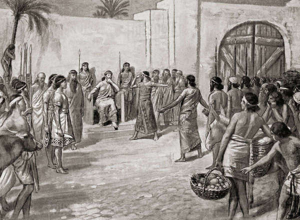 The sale of female slaves in Babylon in the 18th century BC. From ...