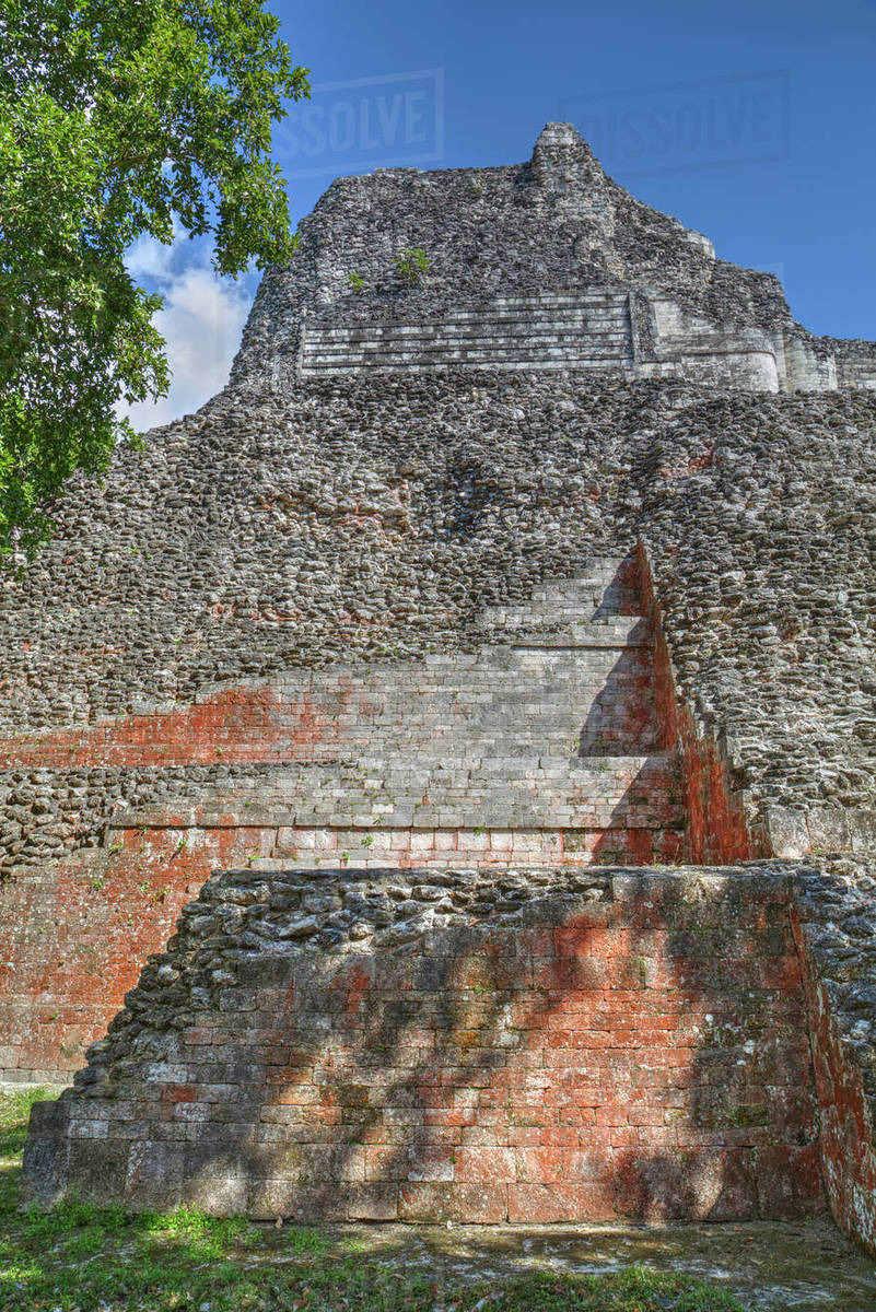 Structure X, Becan, Mayan Ruins; Campeche, Mexico - Stock Photo - Dissolve