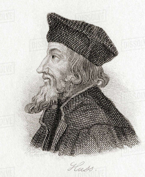 Jan Hus, c.?1372 -1415, aka John Hus or John Huss. Czech priest ...