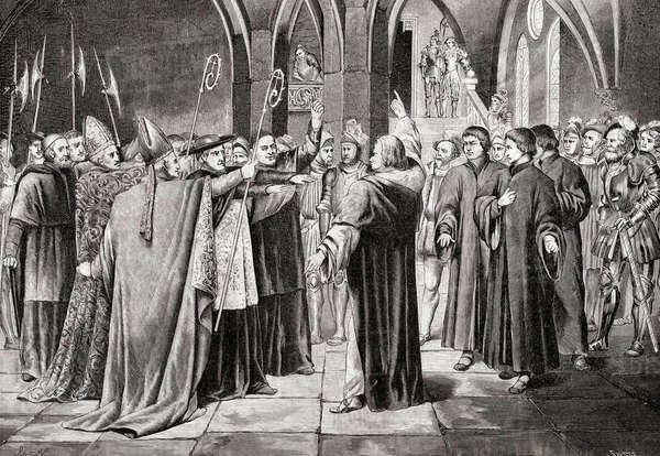 Martin Luther at The Diet of Worms, Germany in 1521. Martin Luther ...