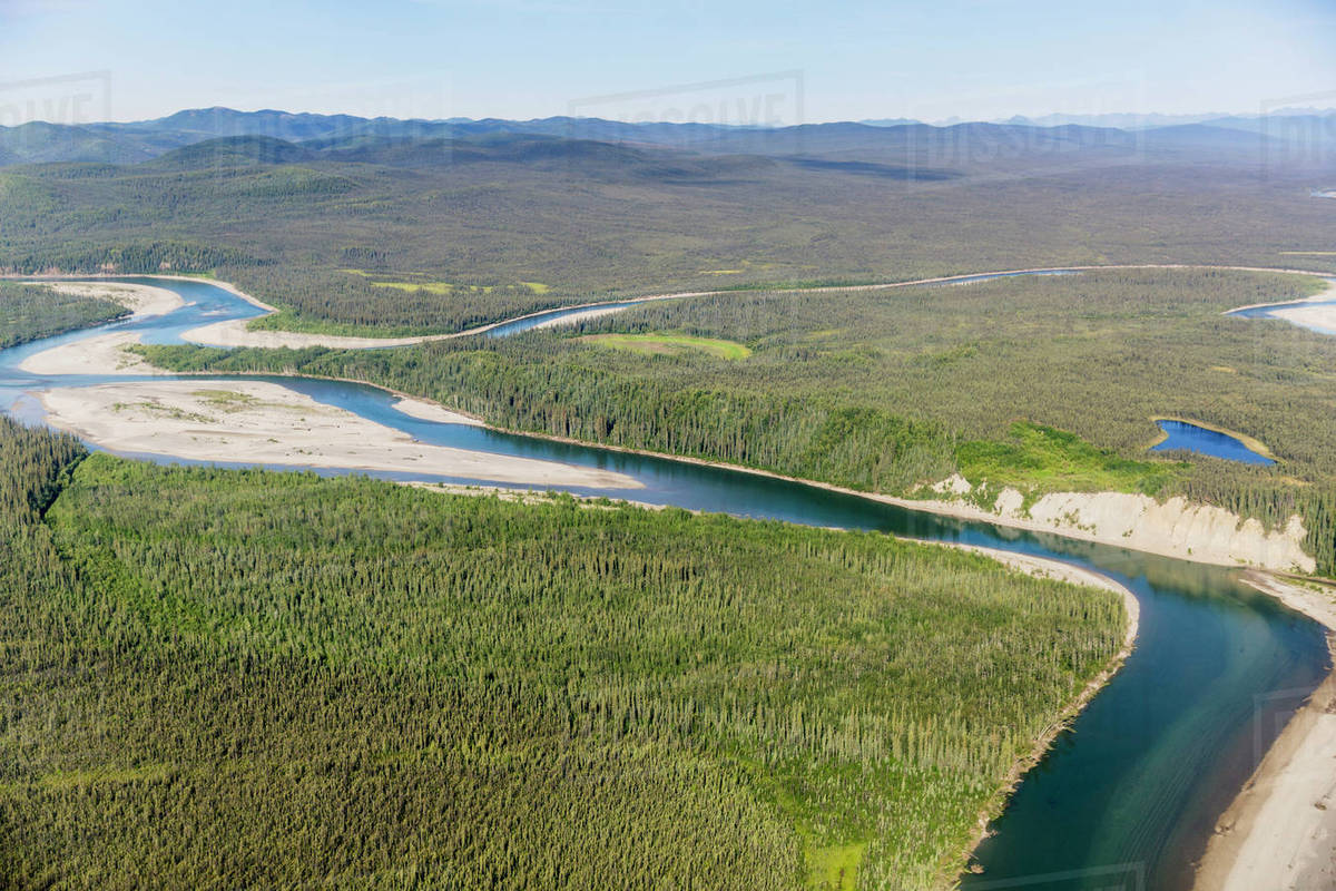 Aerial View Of The Foothills Of The Brooks Range Junction Of The ...