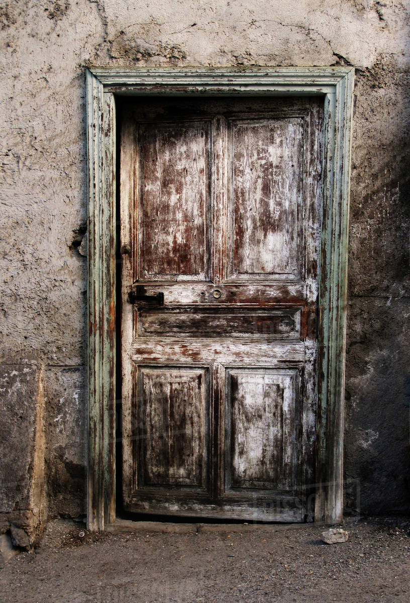 View of a wood weathered door - Royalty-free Stock Photo | Dissolve