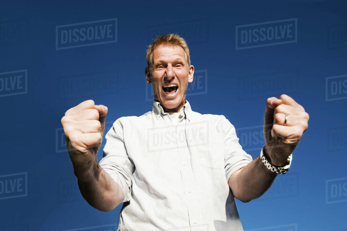 Closeup on happy man - Royalty-free Stock Photo | Dissolve