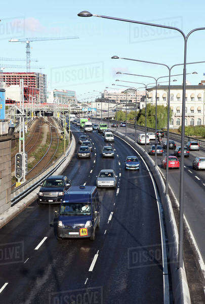 Cars in different lanes - Royalty-free Stock Photo | Dissolve