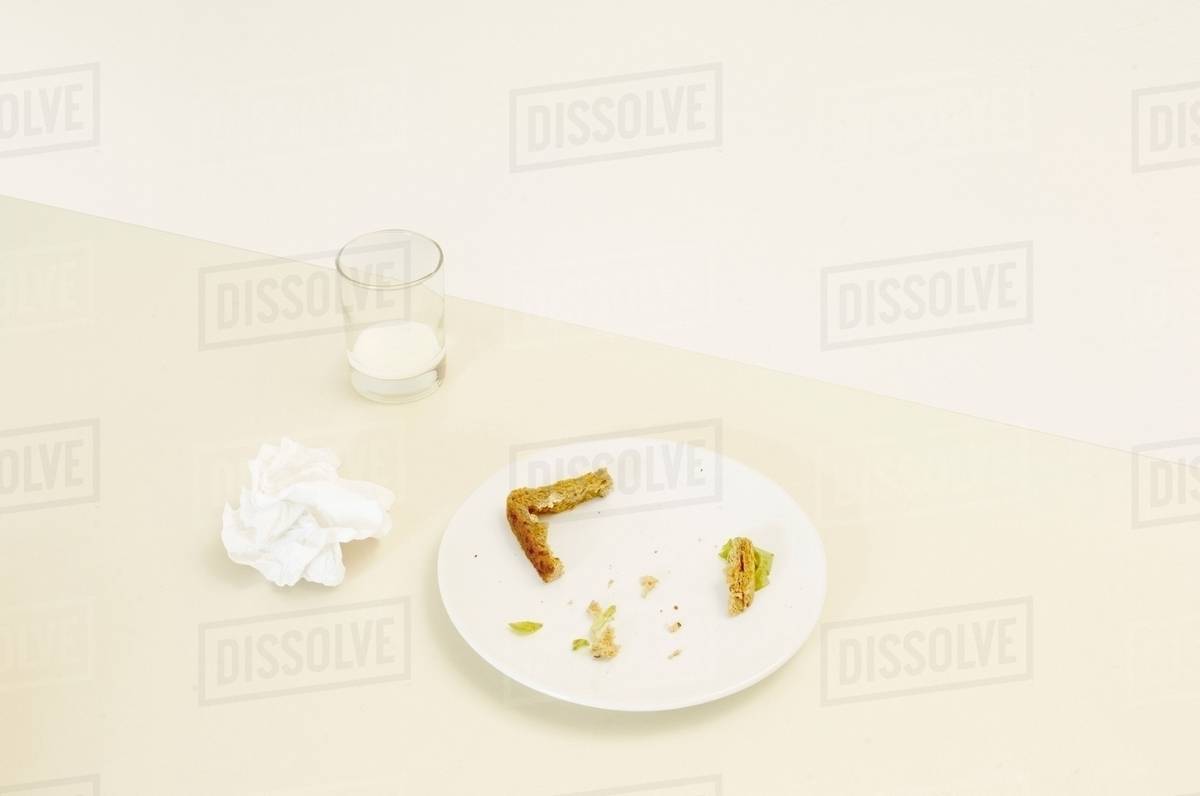 Leftover crust on plate - Royalty-free Stock Photo | Dissolve