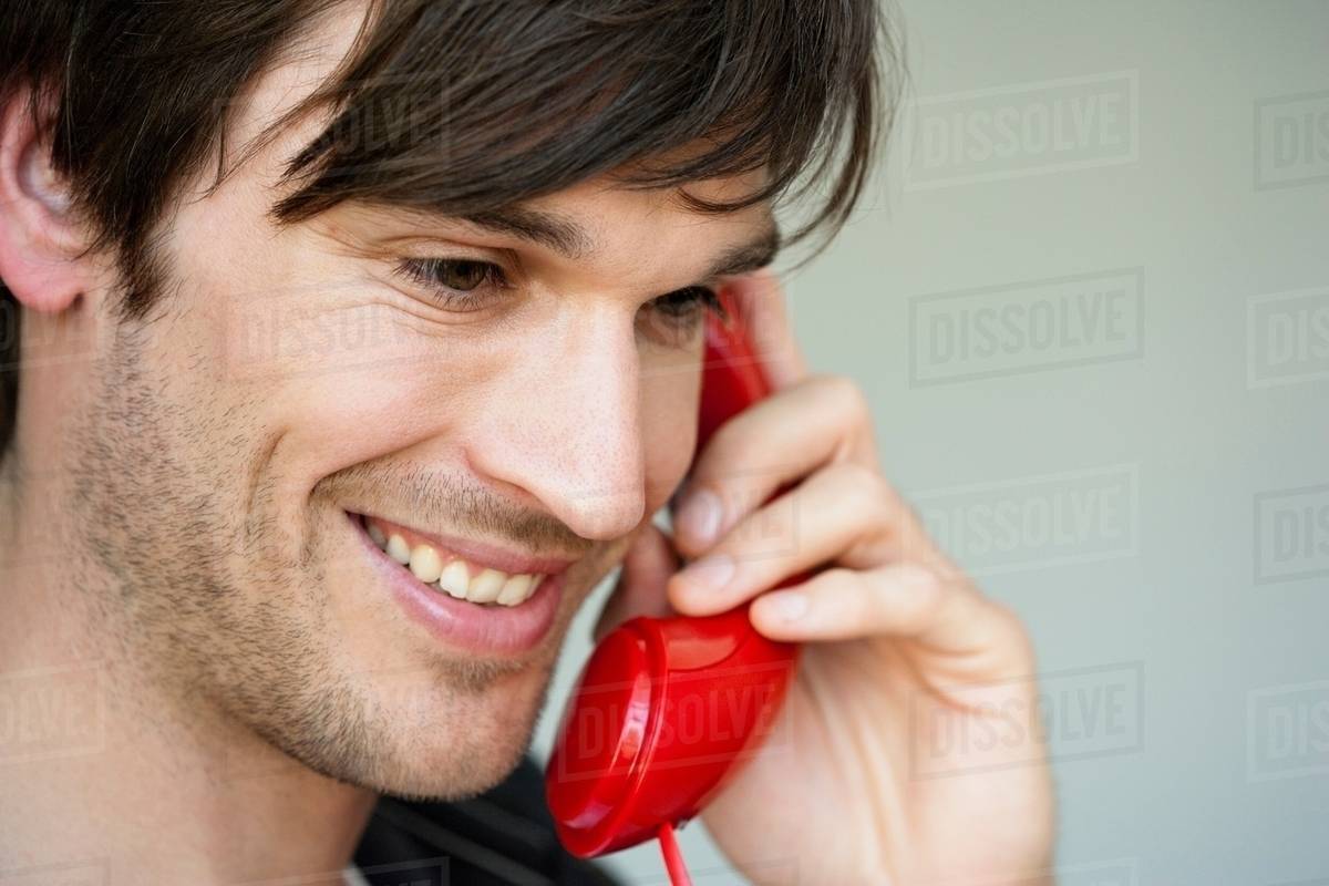 Man phoning close-up - Royalty-free Stock Photo | Dissolve