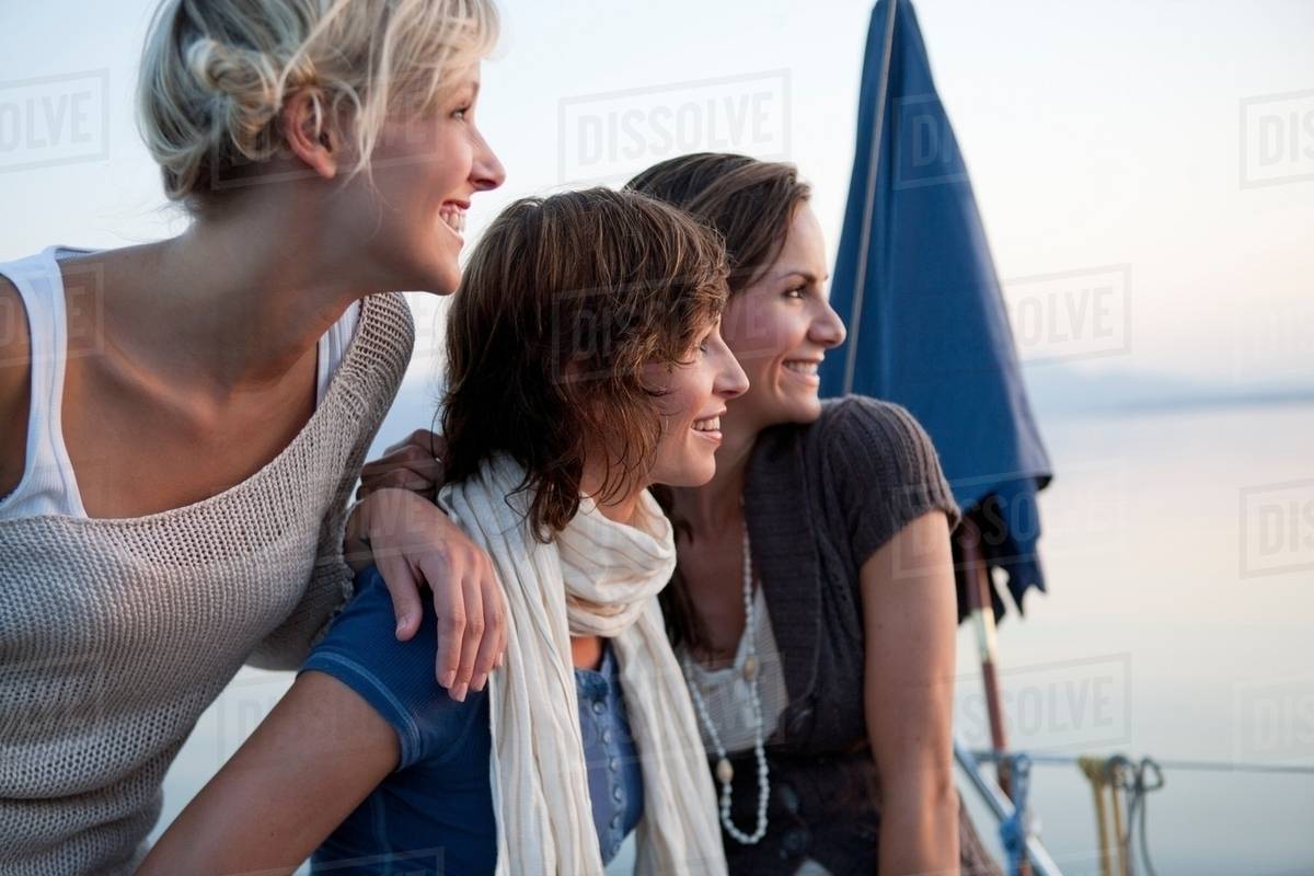Girls on boat - Royalty-free Stock Photo | Dissolve