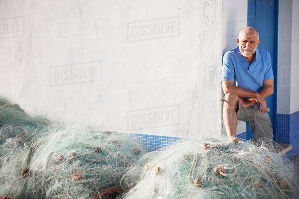 Fisherman with nets - Royalty-free Stock Photo | Dissolve