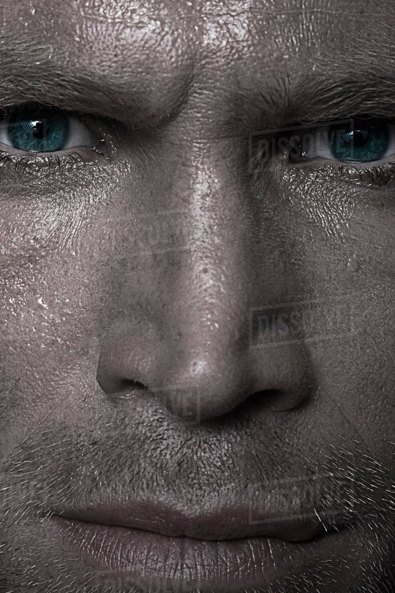 Face of a mad man - Stock Photo - Dissolve