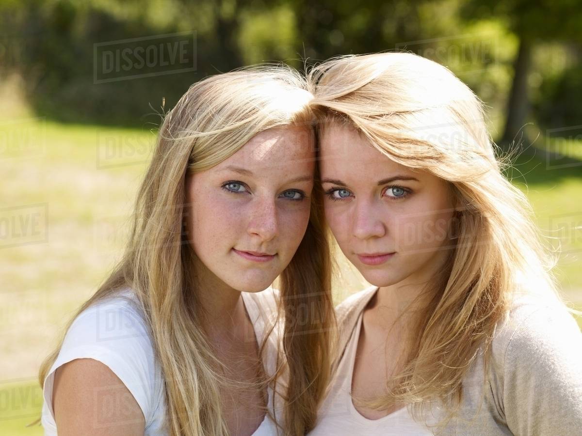 Portrait of two female friends - Stock Photo - Dissolve
