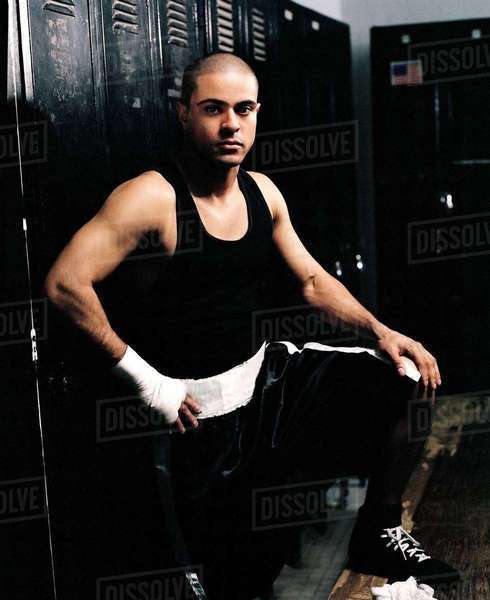 Portrait of a boxer in a Brooklyn boxing gym - Stock Photo - Dissolve