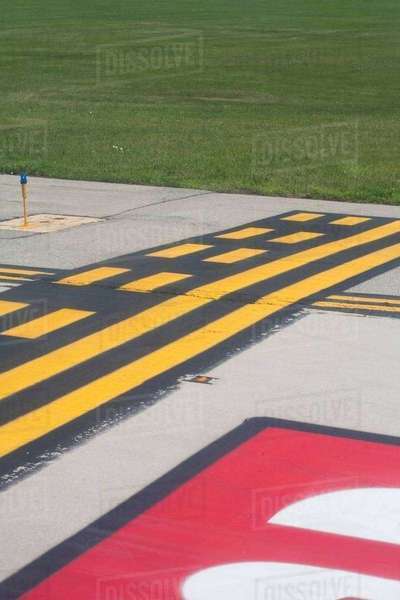 Airport runway, close up - Stock Photo - Dissolve