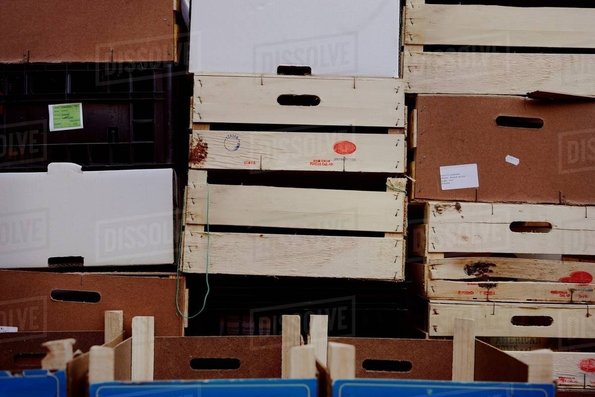 Empty boxes stacked together - Royalty-free Stock Photo | Dissolve