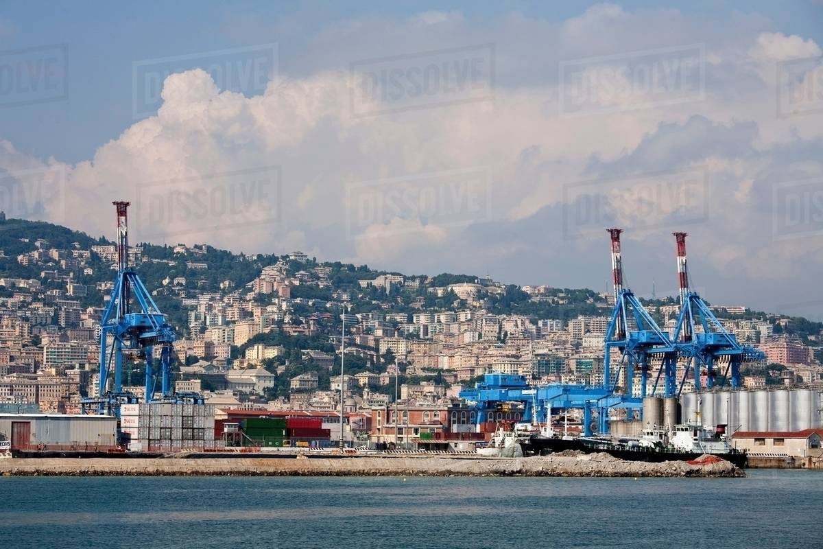 Shipping containers at dockyard - Royalty-free Stock Photo | Dissolve