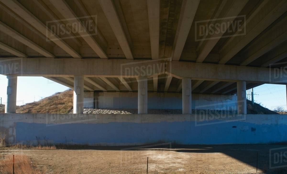Concrete structure of overpass - Royalty-free Stock Photo | Dissolve