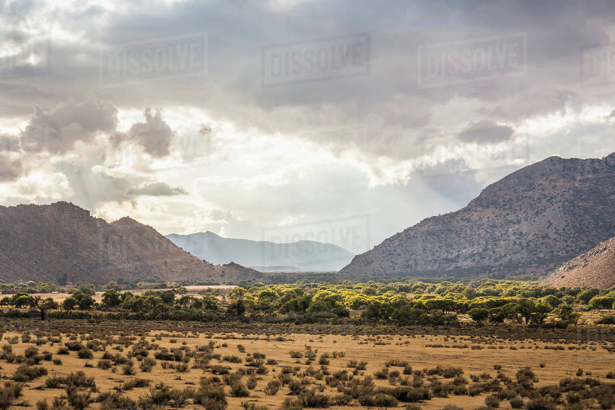 Landscape view of mountains near Lake Isabella, California, USA ...