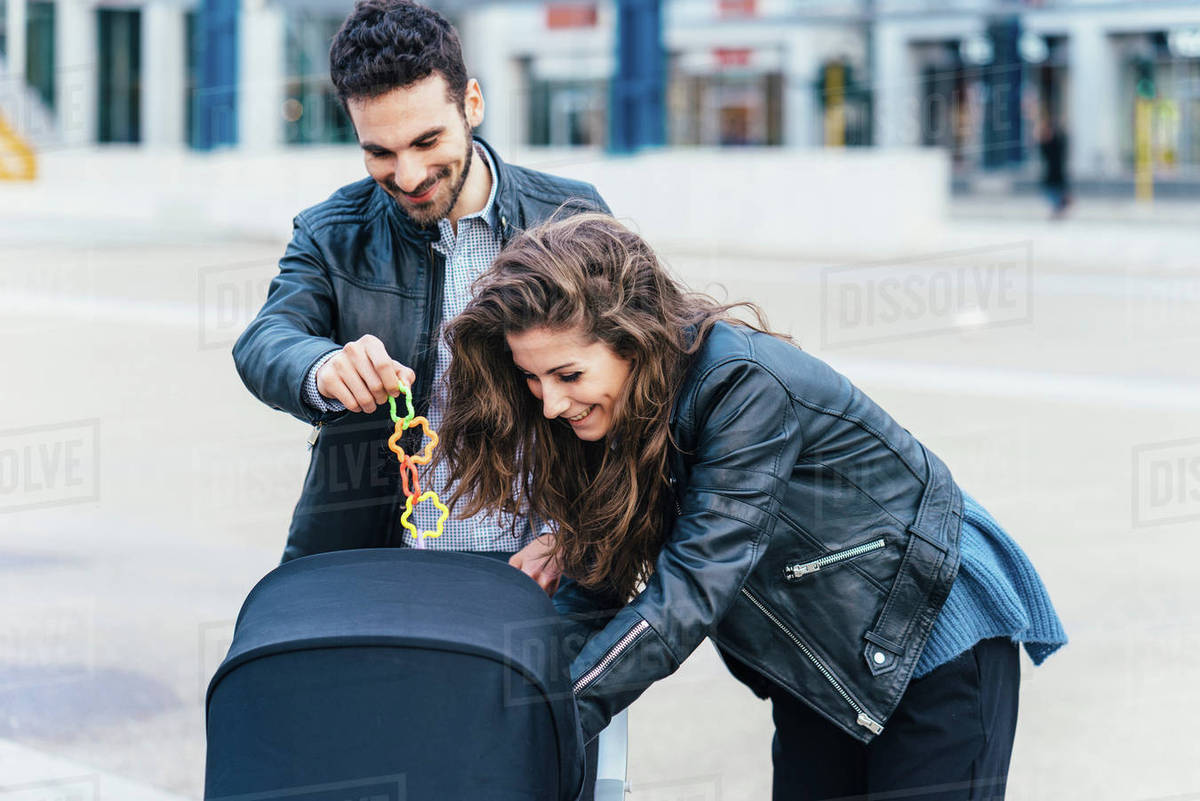 Couple with pram, Florence, Italy - Royalty-free Stock Photo | Dissolve