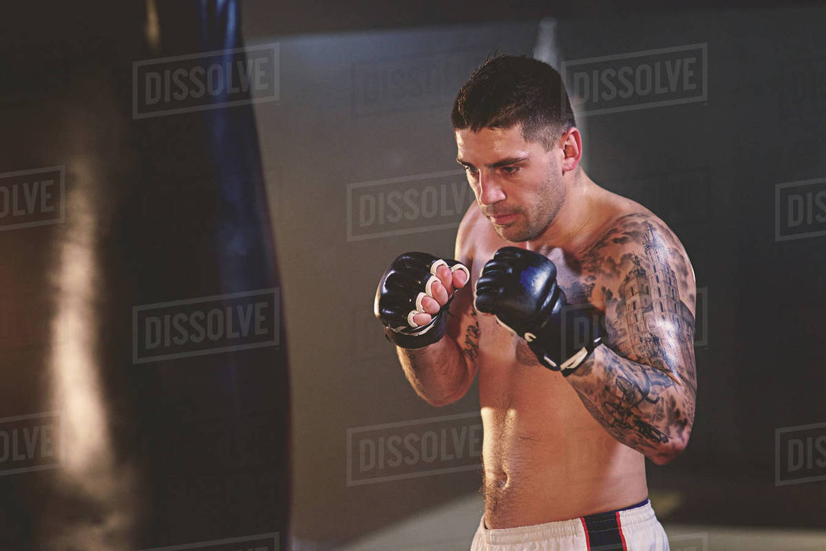 Boxer training in gym - Royalty-free Stock Photo | Dissolve