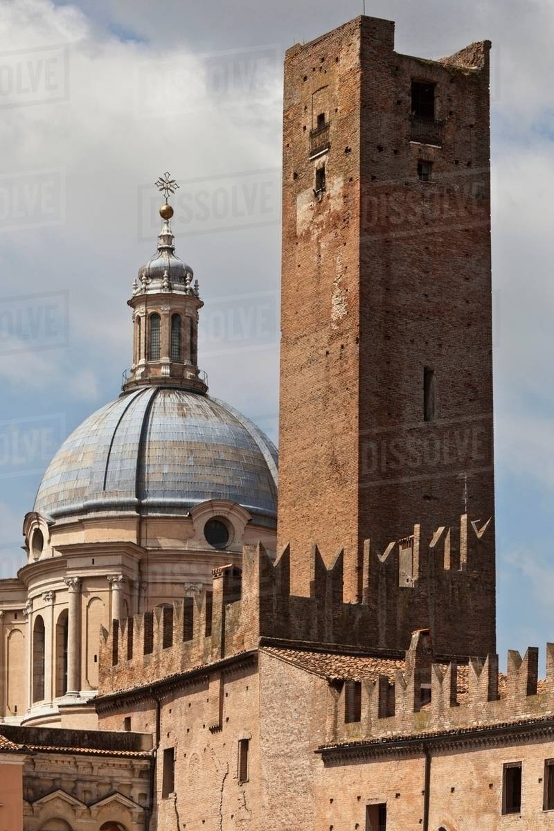 Ornate dome and tower in town square - Royalty-free Stock Photo | Dissolve