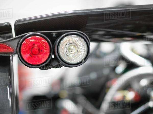 Supercar tail lights detail, close up - Stock Photo - Dissolve