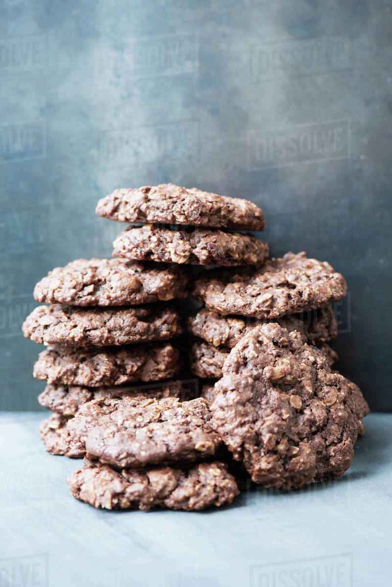 Stack of chocolate cookies - Royalty-free Stock Photo | Dissolve