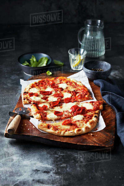 Pizza Mozzarella and Tomatoes - Royalty-free Stock Photo | Dissolve