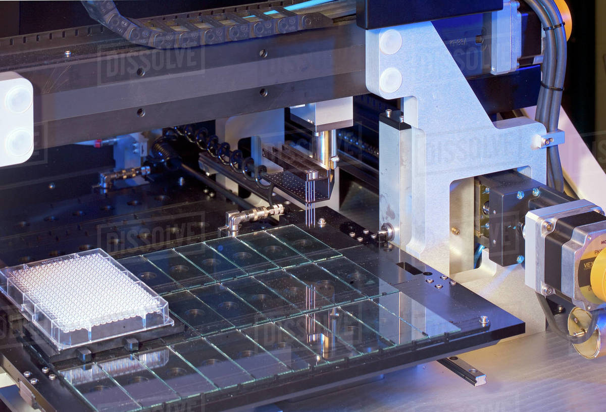 Precision robotics at work in a high-tech laboratory - Royalty-free ...