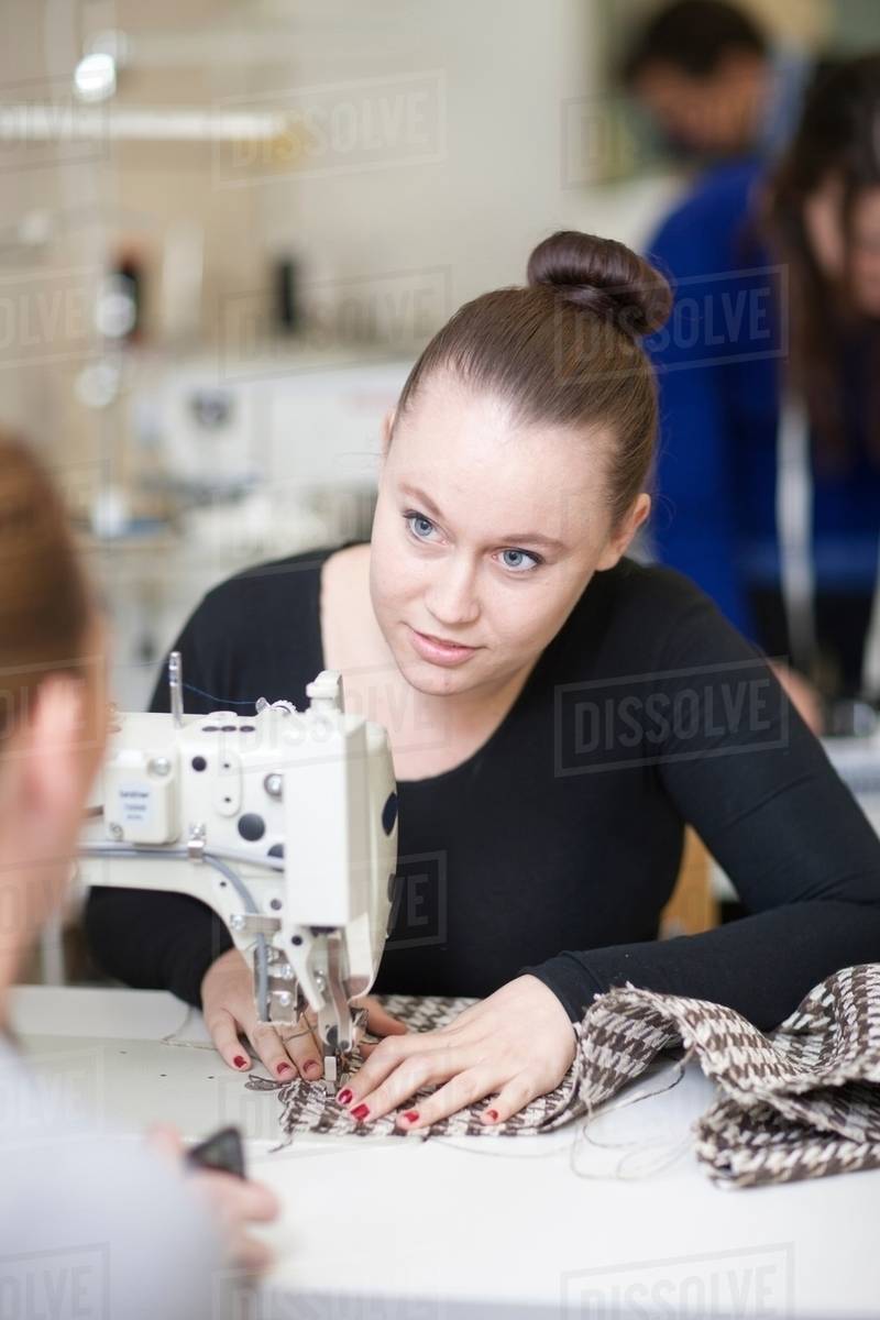 Fashion design students in class - Royalty-free Stock Photo | Dissolve