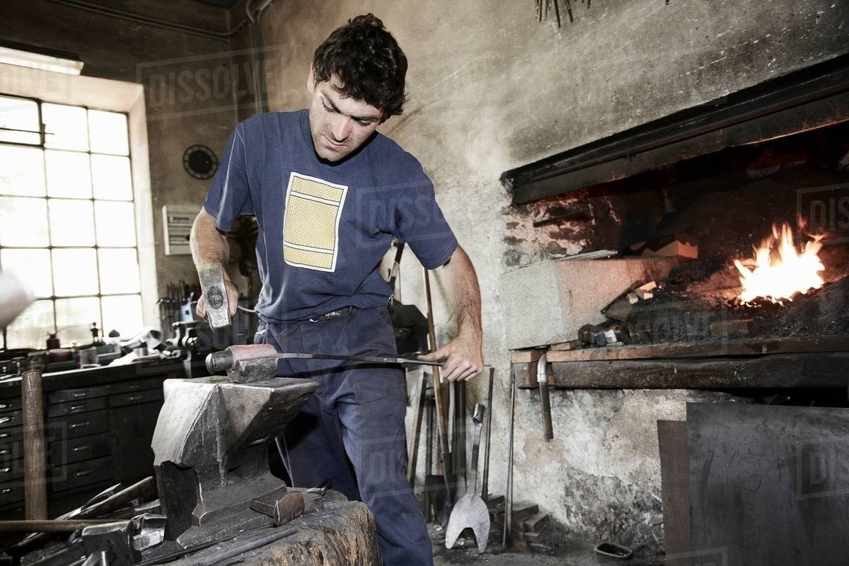 Blacksmith at work - Royalty-free Stock Photo | Dissolve