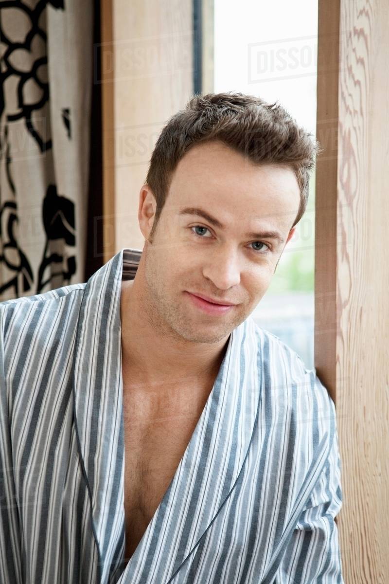 Man wearing dressing gown - Royalty-free Stock Photo | Dissolve