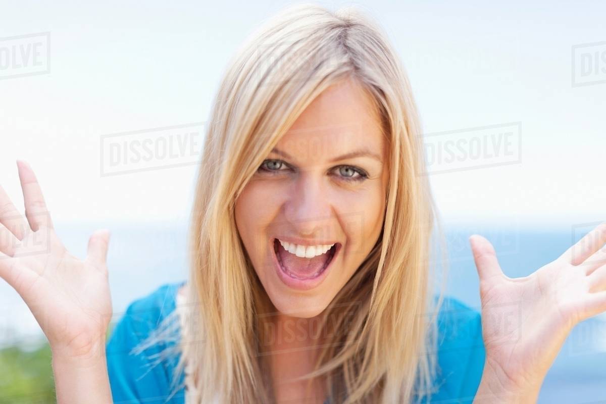 Close up of woman's smiling face - Royalty-free Stock Photo | Dissolve
