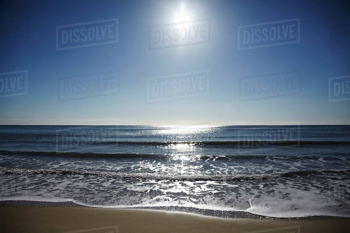 Sunny beach and sea landscape - Royalty-free Stock Photo | Dissolve