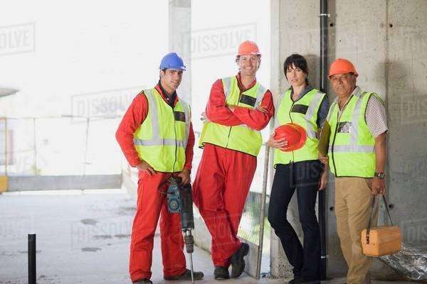 Group of building workers - Royalty-free Stock Photo | Dissolve