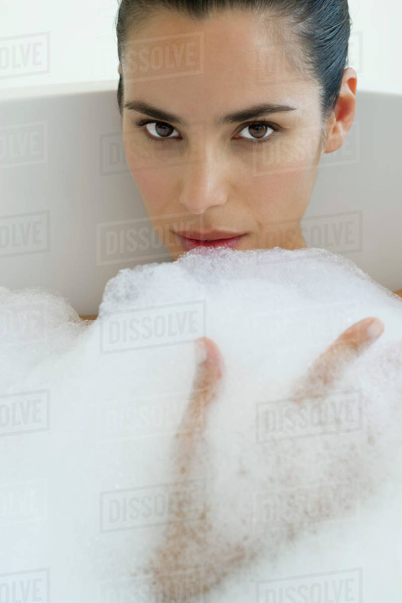 Woman taking bubble bath - Royalty-free Stock Photo | Dissolve