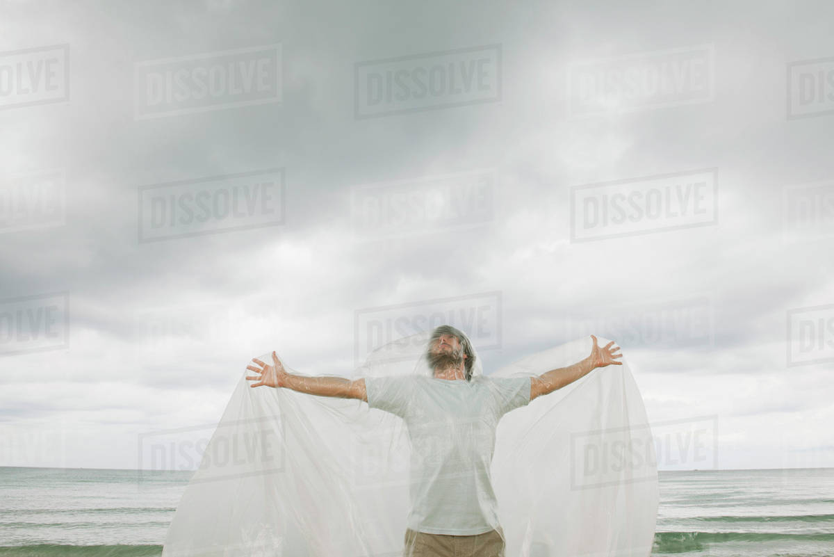 Man trapping in plastic - Royalty-free Stock Photo | Dissolve