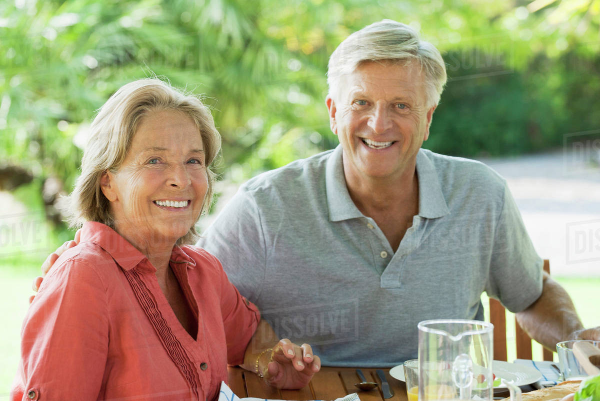 Smiling seniors, portrait - Royalty-free Stock Photo | Dissolve